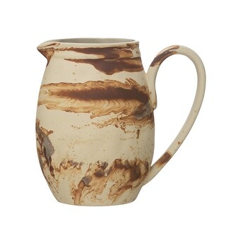 Matte Sand Stoneware Pitcher, Reactive Glaze - Bed Bath & Beyond - 35644667