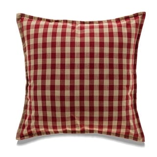 Square Red And Beige Buffalo Check Pillow Cover - Bed Bath & Beyond ...