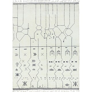 Shahbanu Rugs Bone Ivory Ben Ourain Moroccan Berber Shilhah Design ...