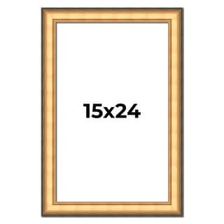 15x24 Frame Gold Plein Aire Solid Wood Picture Frame Width 2 Inches ...
