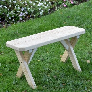 Pressure Treated Pine 3' Crossleg Bench - Bed Bath & Beyond - 32742994
