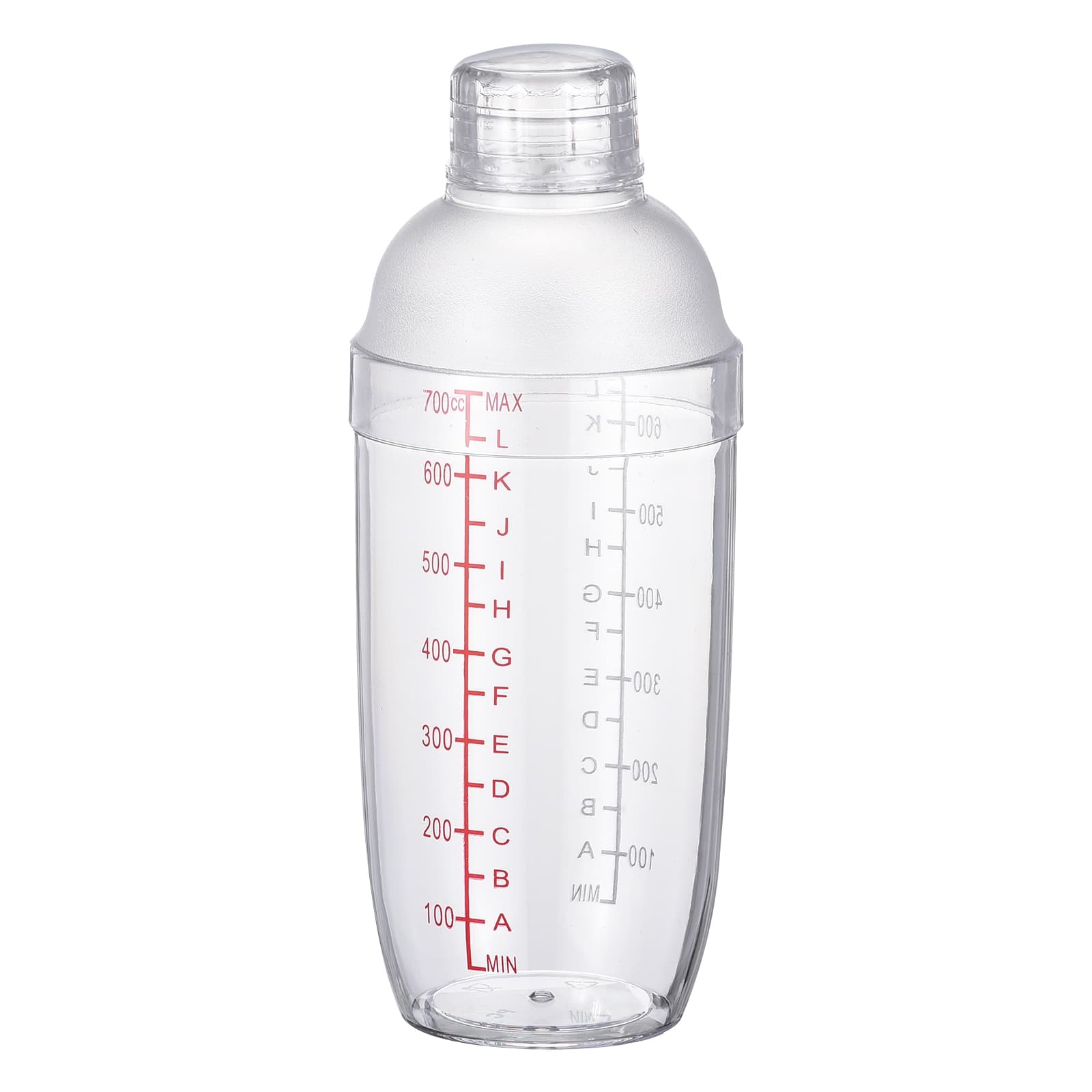 500ml Clear Plastic Cocktail Shaker Cup Scale Wine Beverage Mixer Drink ...