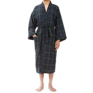 Leisureland Men's Green Plaid Robe - Bed Bath & Beyond - 18767913