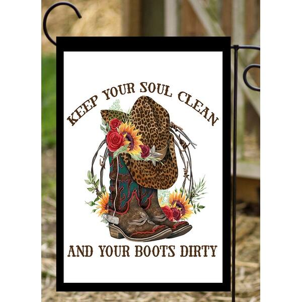 Vibrant Boots Designed Decorative Rectangular Garden Flag 18" x 12 ...