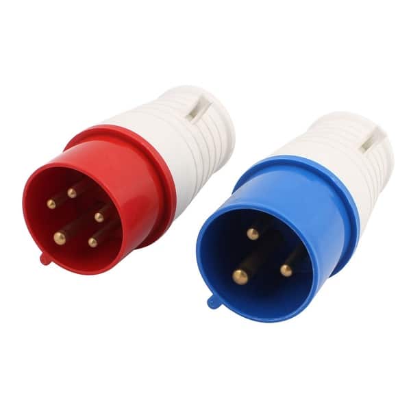 2pcs IEC309-2 3P+N+E 2P+E IP44 Waterproof Industrial Connector Socket ...