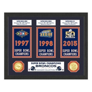 Denver Broncos Super Bowl Banner Collection Photo Mint - 12" x 15 ...