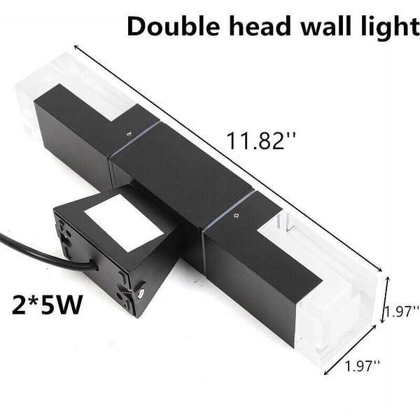 Dual Head LED Wall Lamp Cube Light Fixture - 1.97'' - Bed Bath & Beyond ...