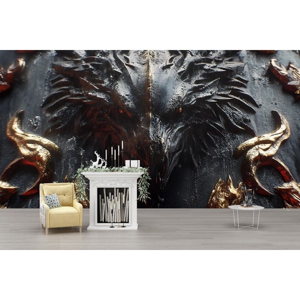 3d wall dragon