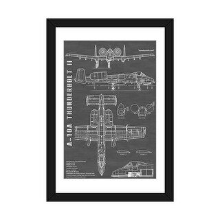 iCanvas "A-10 Thunderbolt II (Warthog) Airplane Black - Portrait" by ...