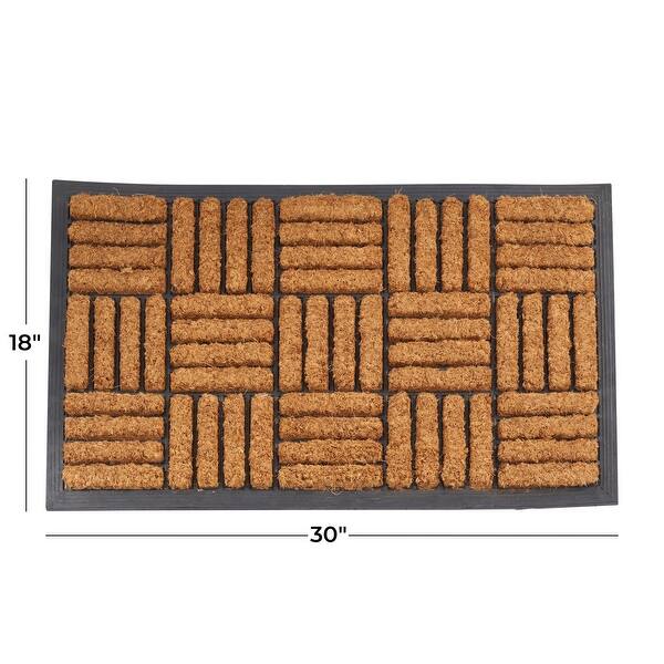 Brown Coir Traditional Door Mat 18" x 30" - Bed Bath & Beyond - 34805113