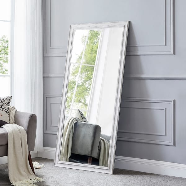 Joyce Weathered Bevel Floor Mirror Full Length Mirror Standing Mirror ...