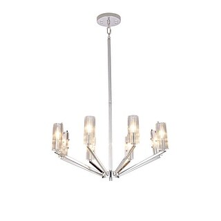 Chrome Metal Ceiling Fixture with Glass Cylinder Shades - Bed Bath ...