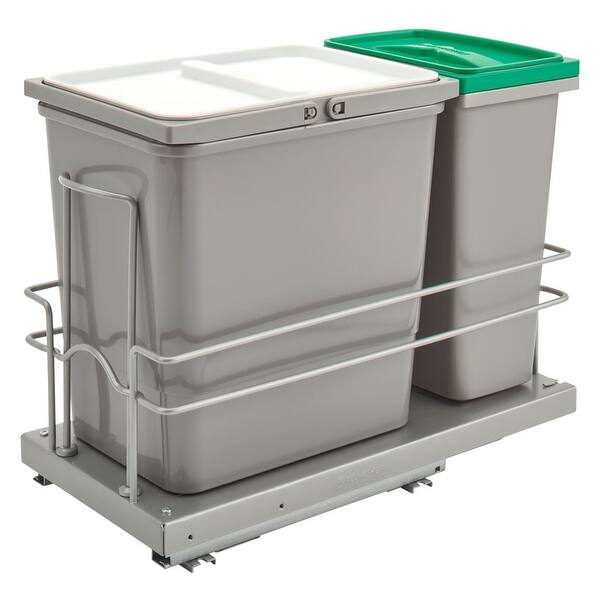 Rev-A-Shelf Undermount Pullout Trash Can Recycle Bin w/ Soft-close ...
