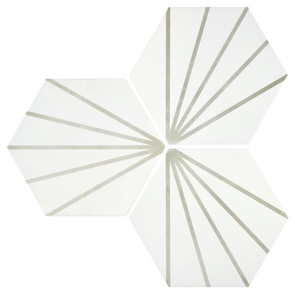 Industry Tile 9x10 Palm Bays Hexagon Light Grey Porcelain Tile (8.08 Sq ...