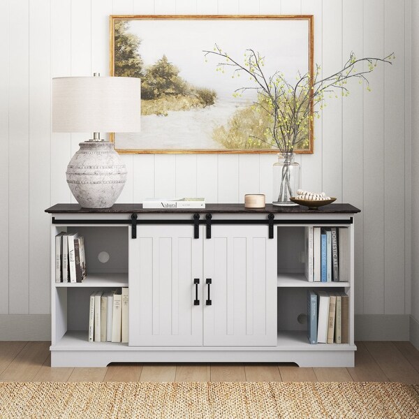 Coastal farmhouse tv stand store