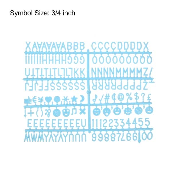 Felt Letter Board Letters Numbers Symbols 3/4 Inch Blue Alphabet ...