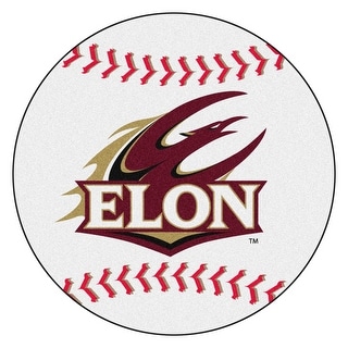 NCAA Elon University Elon Phoenix Baseball Shaped Mat Round Area Rug ...