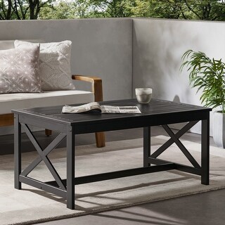 Ivan Outdoor Rectangle Wood Coffee Table by Christopher Knight Home ...