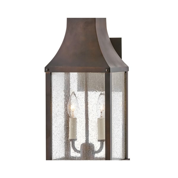 Hinkley Beacon Hill Collection Two Light Outdoor Medium Wall Mount Lantern, Blackened Copper ...