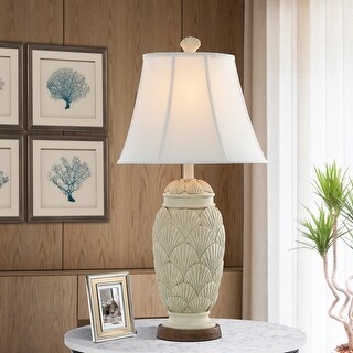 StyleCraft Helen - Traditional Table Lamp - Sand Shell - Off-White ...