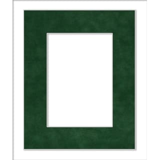 6x9 Mat Bevel Cut for 3x5 Photos - Acid Free Green Suede Precut ...