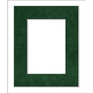 9x12 Mat Bevel Cut for 7x10 Photos - Acid Free Green Suede Precut ...