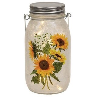 Frosted LED Sunflower Jar - 7undefined high and 3.5undefined in ...
