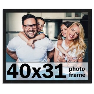 40x31 Frame Black Picture Frame - Complete Modern Photo Frame Includes ...