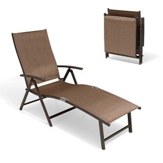 Outdoor Textilene Cape Coral Mesh Single Chaise Lounge Chair - Bed Bath ...