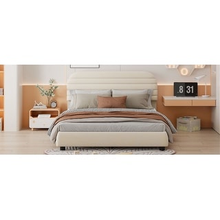 Luxurious Velvet Upholstered Platform Bed for Stylish Bedroom Upgrade ...