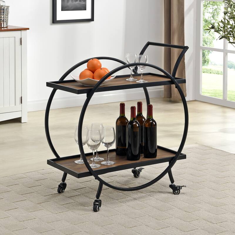 FirsTime & Co. Odessa Metal Bar Cart - Overstock - 31804827