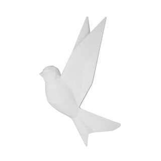 Resin 8" Origami Bird Wall Decor, White 8.3"H - Bed Bath & Beyond ...