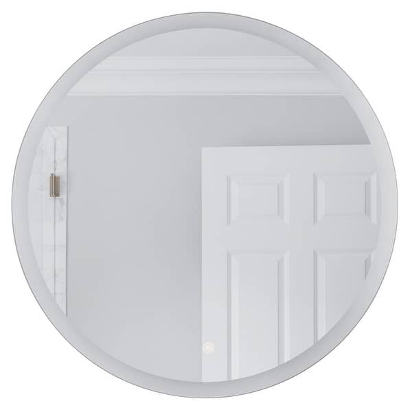 28" Round LED Mirror with Defogger and Dimmer - 28" Round Mirror - Bed ...