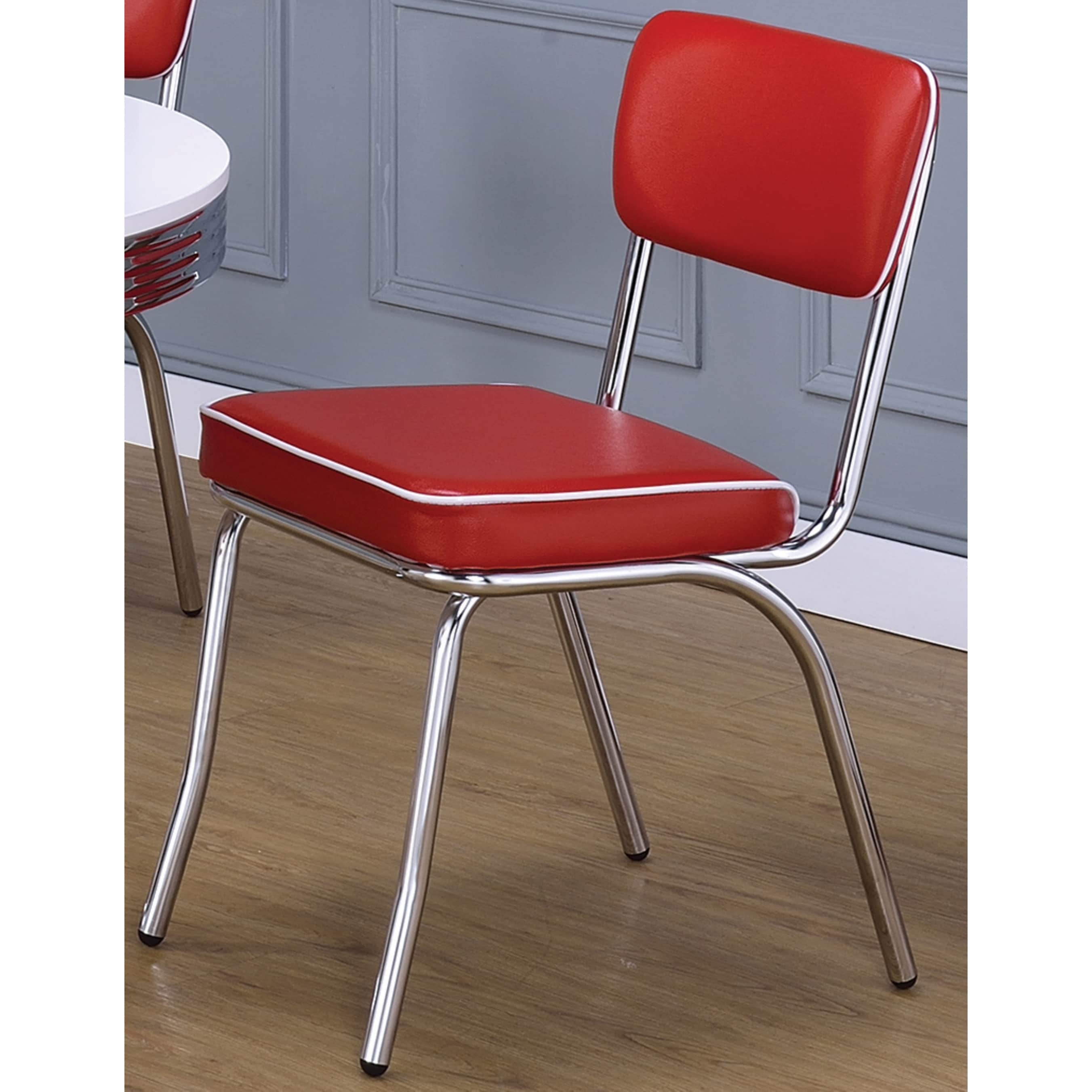 retro dining set red