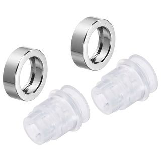 2Pcs Vacuum Suction Cup Silicone Rubber Bellow with Gasket Clear - Bed ...