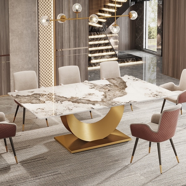 94.48undefined Rectangular Extendable Sintered Stone Dining Table - Bed Bath & Beyond - 40153447