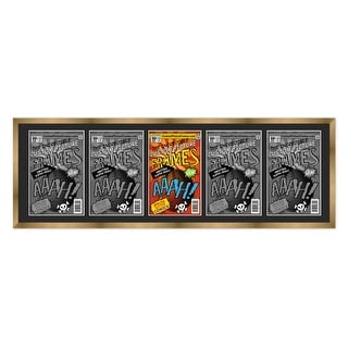 5 Comic Book Frame Gold Collage Comic Book Frame with Black Mat to ...