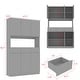 Tall Modular Display Storage Cabinet Bookcase w/Light Home Office - Bed ...