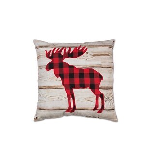 Tempo Home Buffalo Check Moose 18" Toss Pillow - Bed Bath & Beyond ...