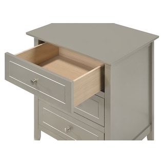 Stylish Grey Modern Style Particleboard Nightstand - Bed Bath & Beyond ...