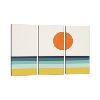 iCanvas "Abstract Landscape Sun Sea Beach I" by EmcDesignLab 3-Piece ...