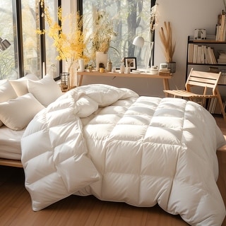 All Season White Feather and Down Comforter Duvet - Bed Bath & Beyond ...