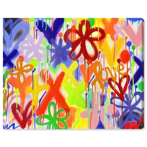 Wynwood Studio Abstract Corey Paige - Graffiti Street Citrus Orange and ...