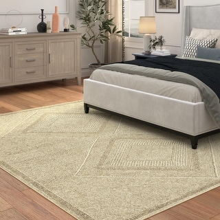 Beige and White Viscose Area Rug 8x10 - 8' x 10' - Bed Bath & Beyond ...