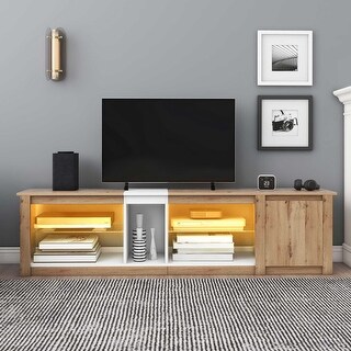 Modern TV Stand Showcase Accent Cabinet Console Table Sideboard with ...