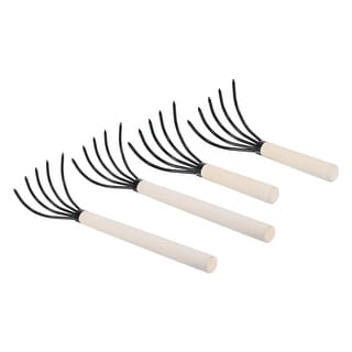 4Pieces 5 Tines Garden Claw Rake Hand Rake Cultivator Claw Soil Tiller ...