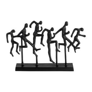 16" Marathon Metal Sculpture Contemporary Creative Black Aluminum ...