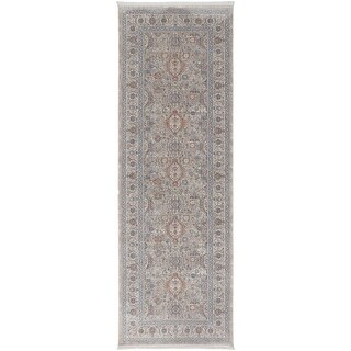 Gilford Rustic Persian Farmhouse Rug, Gray/Blue/Rust, Runner - 2'-8" x ...
