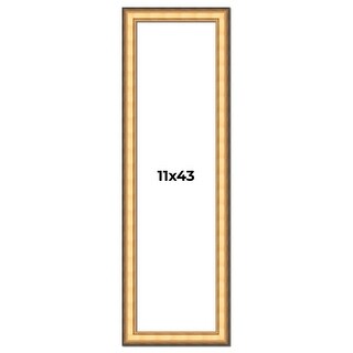 11x43 Frame Gold Plein Aire Solid Wood Picture Frame Width 2 Inches ...