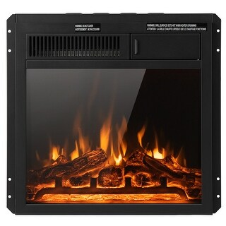 Costway 18'' Electric Fireplace Insert 5100 BTU Freestanding Heater ...